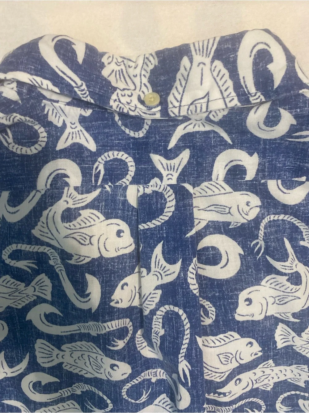 reyn spooner | Shirts | Reyn Spooner Blue White Reverse Print Fish Hook ...